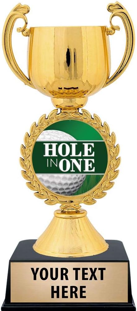 Amazon.com : Crown Awards Personalized Golf Trophy, 7.25" Gold Cup Golf ...