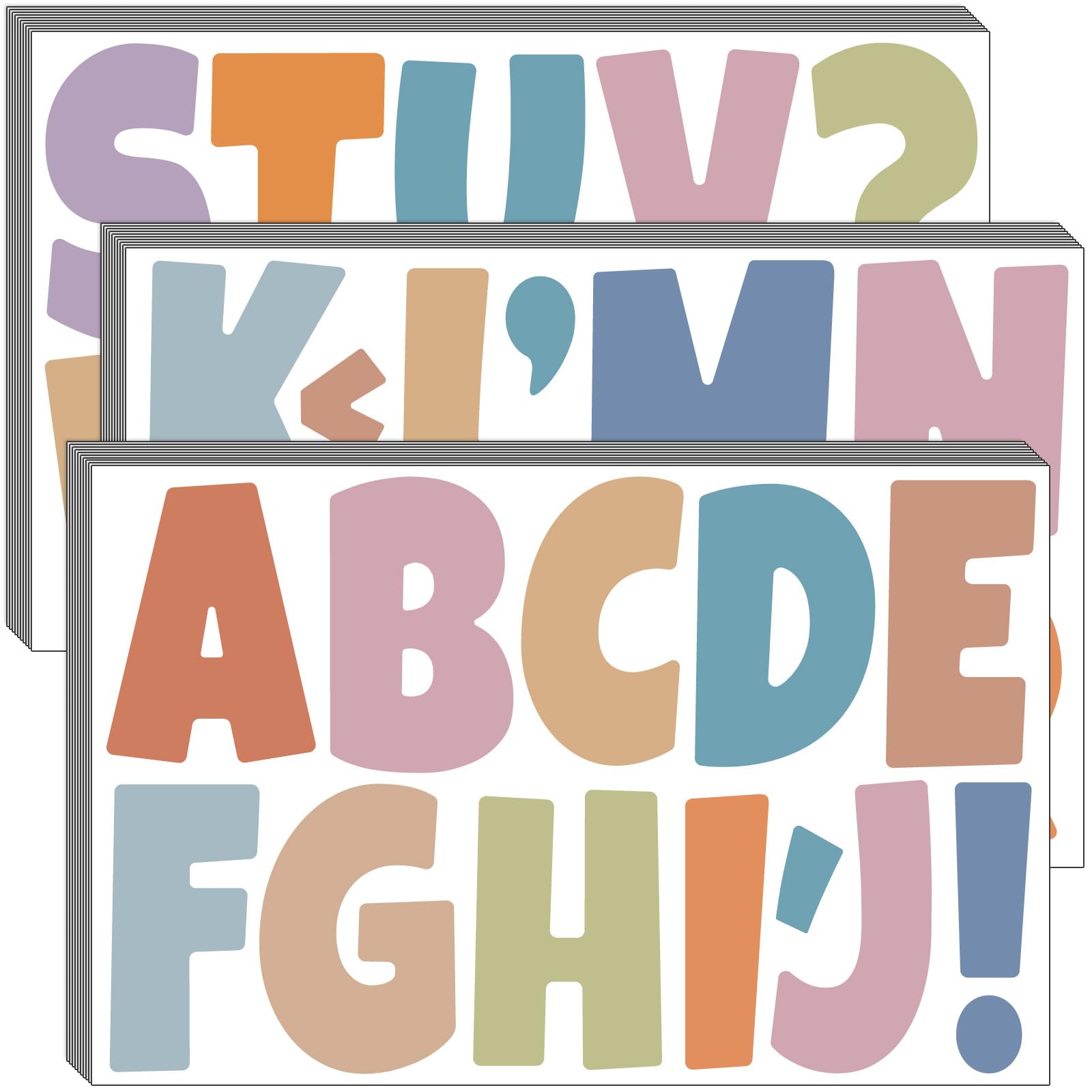 Amazon.com: Bemeol Bulletin Board Letters 30 Sheets 3 Inch Stick on ...