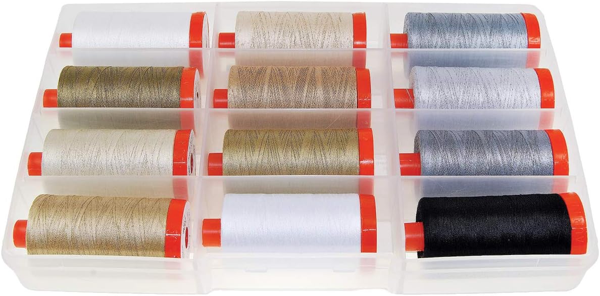 Amazon.com: Karen L. Miller The Subtle Sampler Aurifil Thread Kit 12 ...