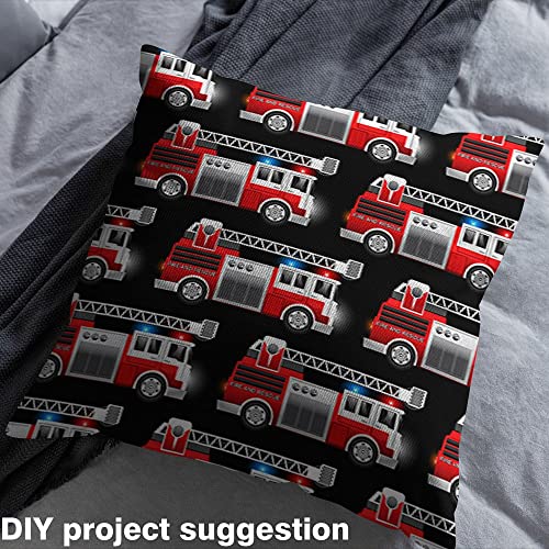 Fire Truck Fabric by The Yard, Emergency Fire Engine - Want It All
