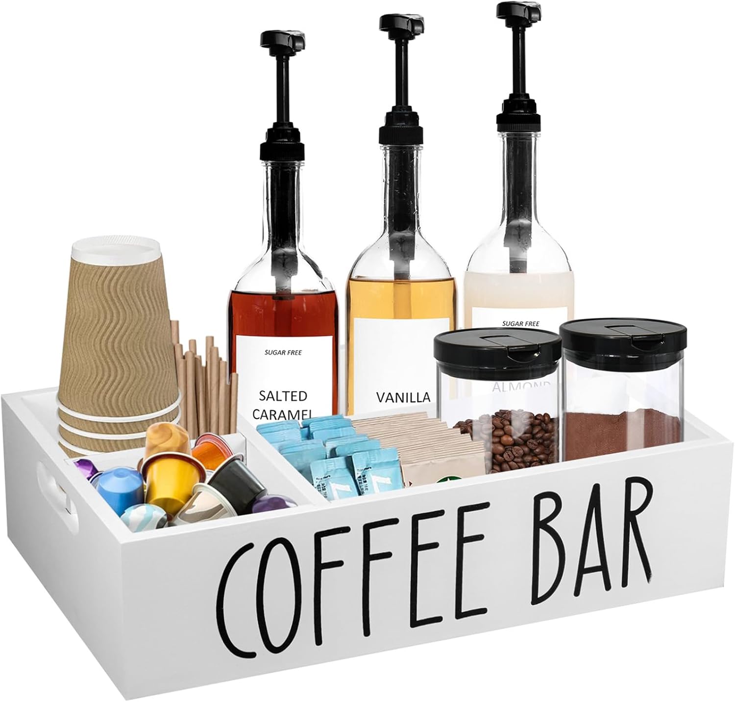 Amazon.com: Large Coffee Station Organizer for Countertop-15.4''x9.8 ...