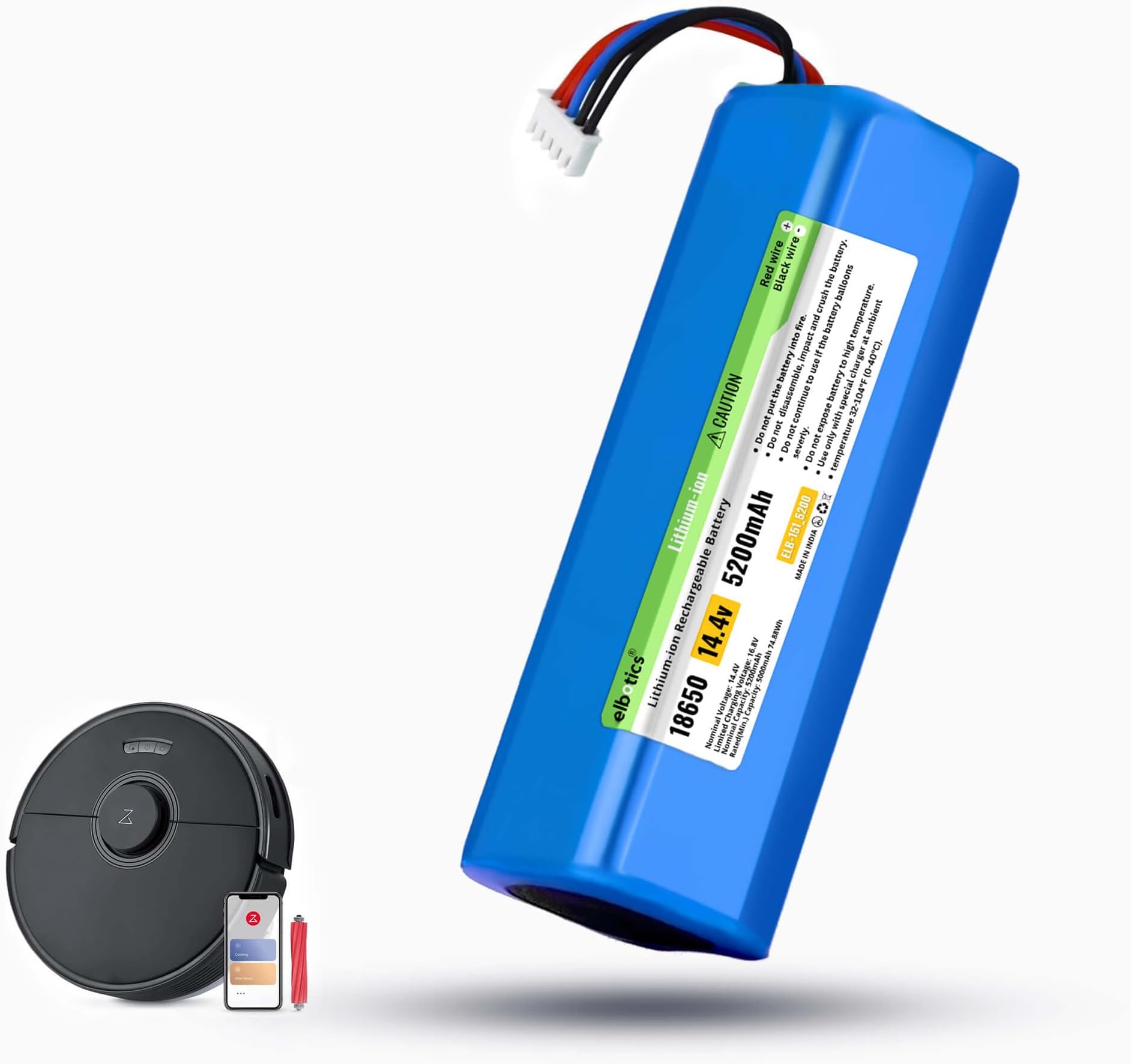 ELBOTICS® Replacement Battery, Battery Compatible with ECOVACS Deebot ...