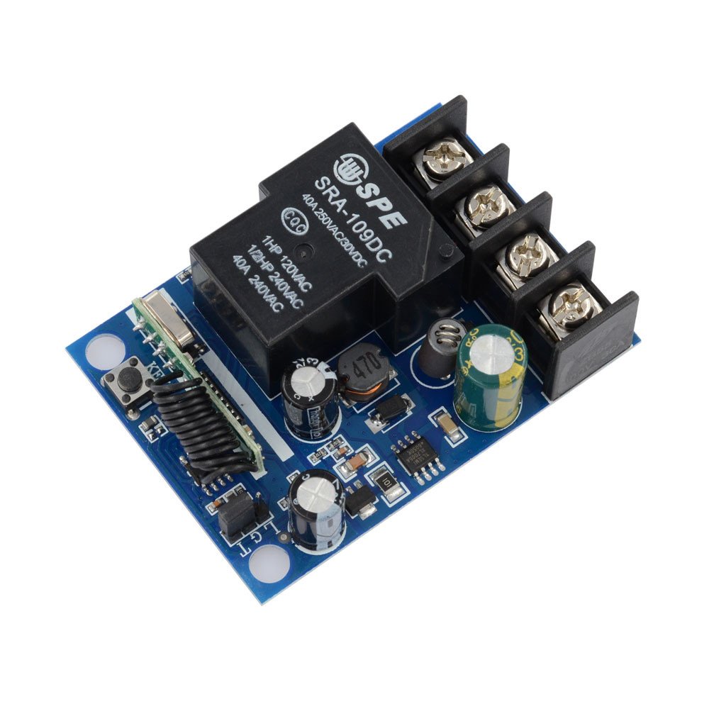 Snapklik.com : DC 12V-48V 24V 40A 1 Channel RF Radio Remote Control ...