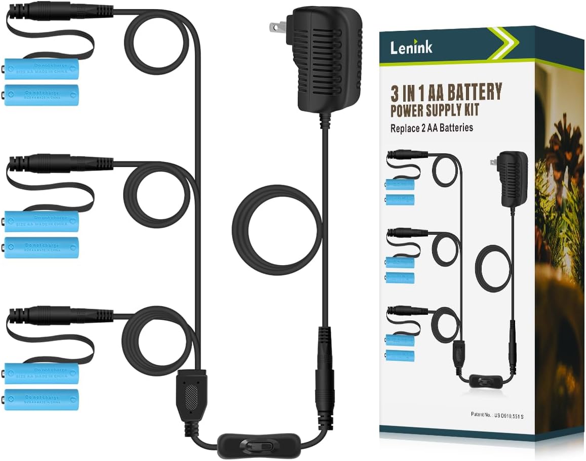 Amazon.com: LR6 AA Battery Eliminator, AC to DC 3V 4.5V Power Supply ...