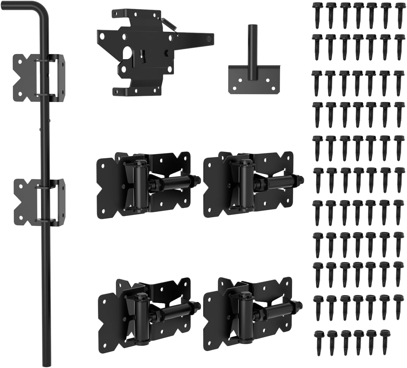 Amazon.com: Wood Fence Hardware - Double Gate Kit (Wood Gate Hinges ...
