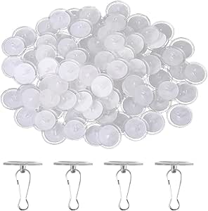 Amazon.com: Jingelmall 80 Packs Self Adhesive Wall Hook Sticky Ceiling ...