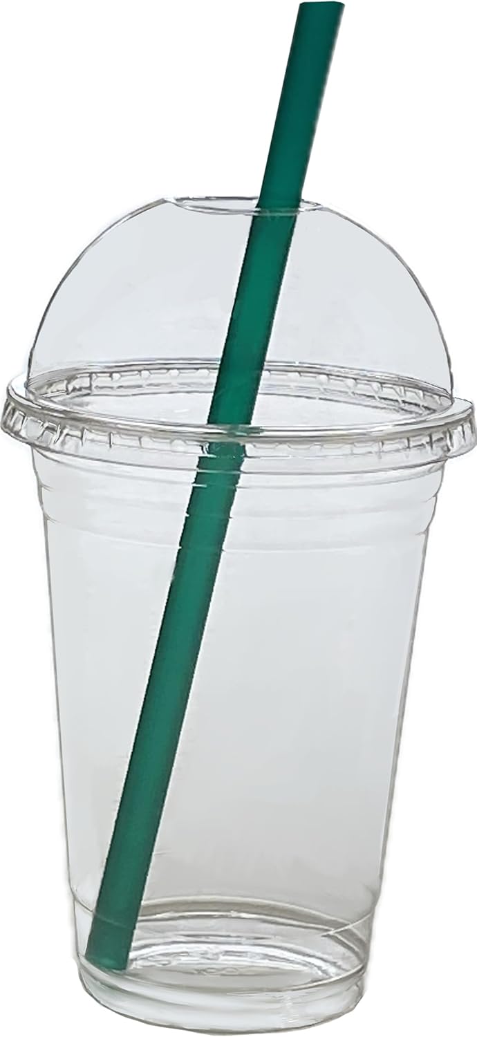 Amazon.co.jp: ニッチプラス(Niche plus) テイクアウト用クリアカップ 20オンス 600ml 専用フタ付(ドーム型 ...