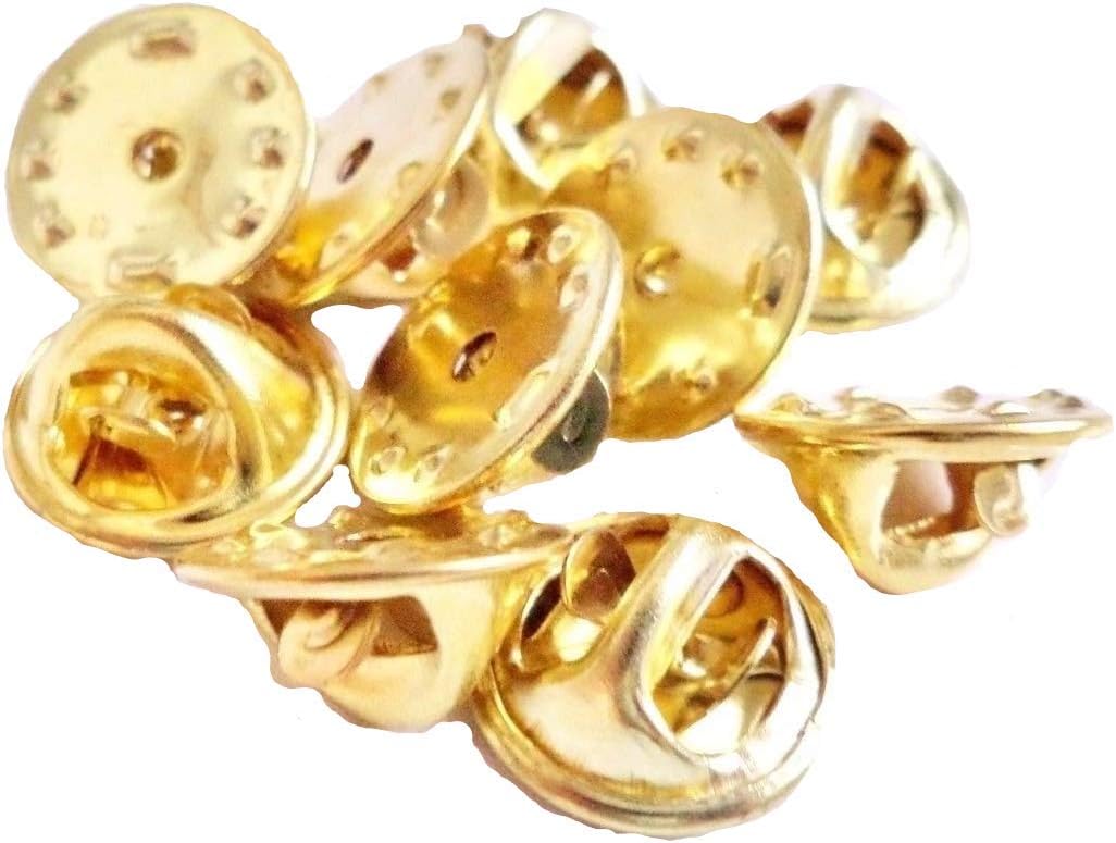 Amazon.com: 100 x Replacement Butterfly Clasps for Pin Badges and ...