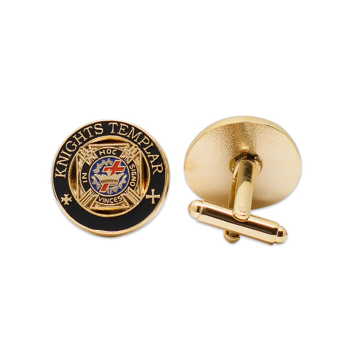 Buy Knights Templar Masonic Cuff Link Pair - [Black & Gold][3/4 ...