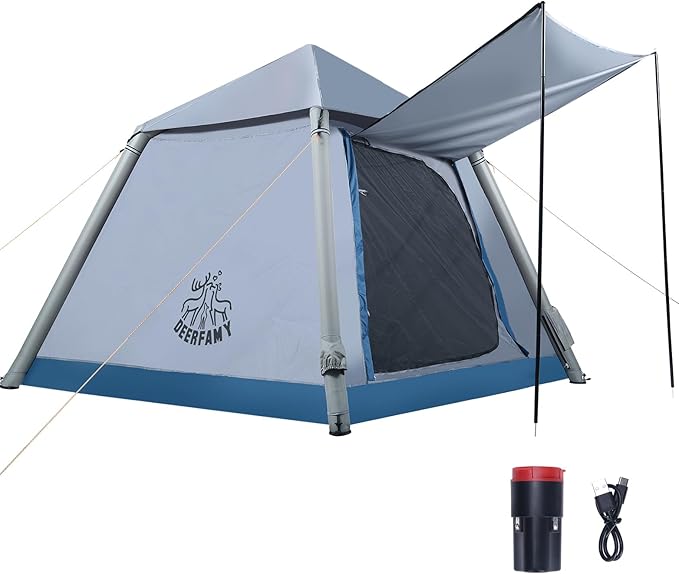 Amazon.com : DEERFAMY Automatic Inflatable Tent for Camping, Portable ...