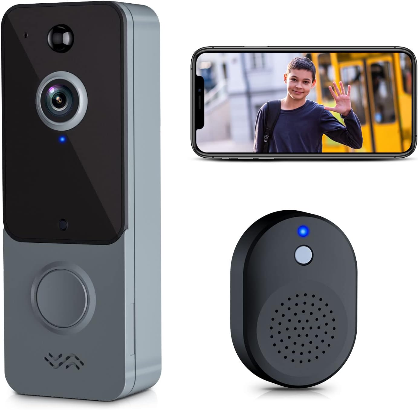 BYRANKE Video Doorbell Camera Wireless with Chime, 1080P WiFi Smart ...