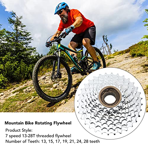SUNGOOYUE 7 Speed Mountain Bike Freewheel, 1328T Steel Bike Threaded ...