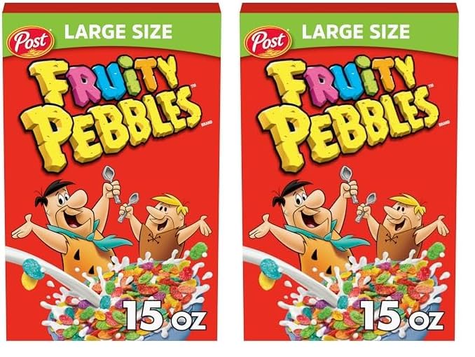 Amazon.com: Pebbles Fruity PEBBLES Cereal, Fruity Kids Cereal, Gluten ...