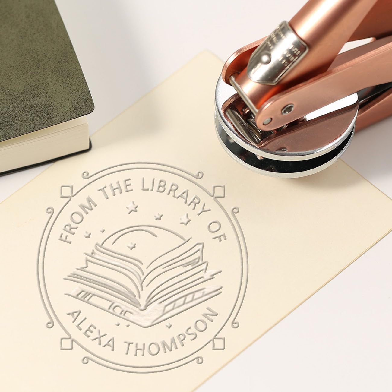 Amazon.com : Custom Book Embosser Personalised Stamp Customised Library ...