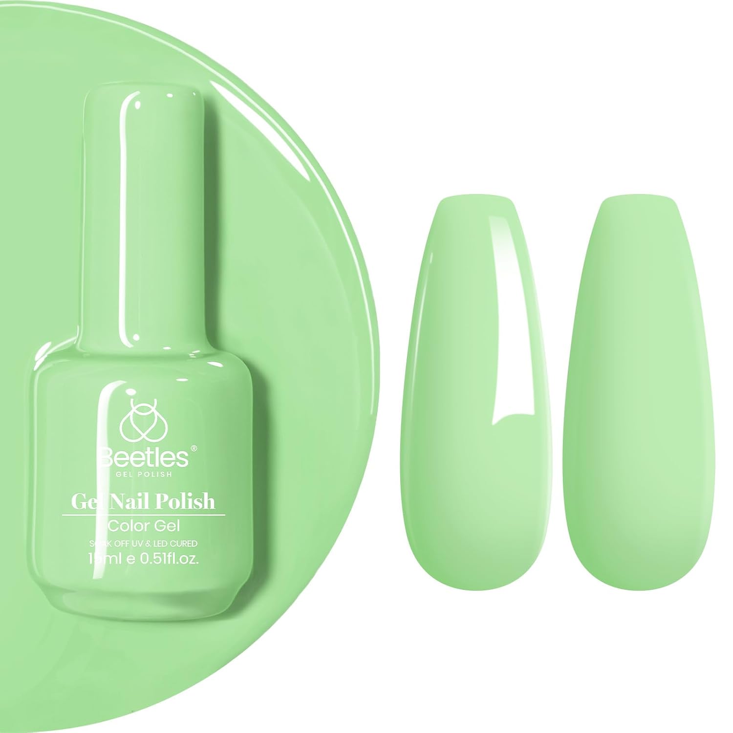 Amazon Beetles Sprout Green Gel Polish 15ml Lime Green Soak Off