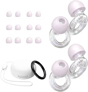 JUSTRVN Ear Plugs for Concert, 2 Pairs of Noise Reduction Earplugs 25dB ...