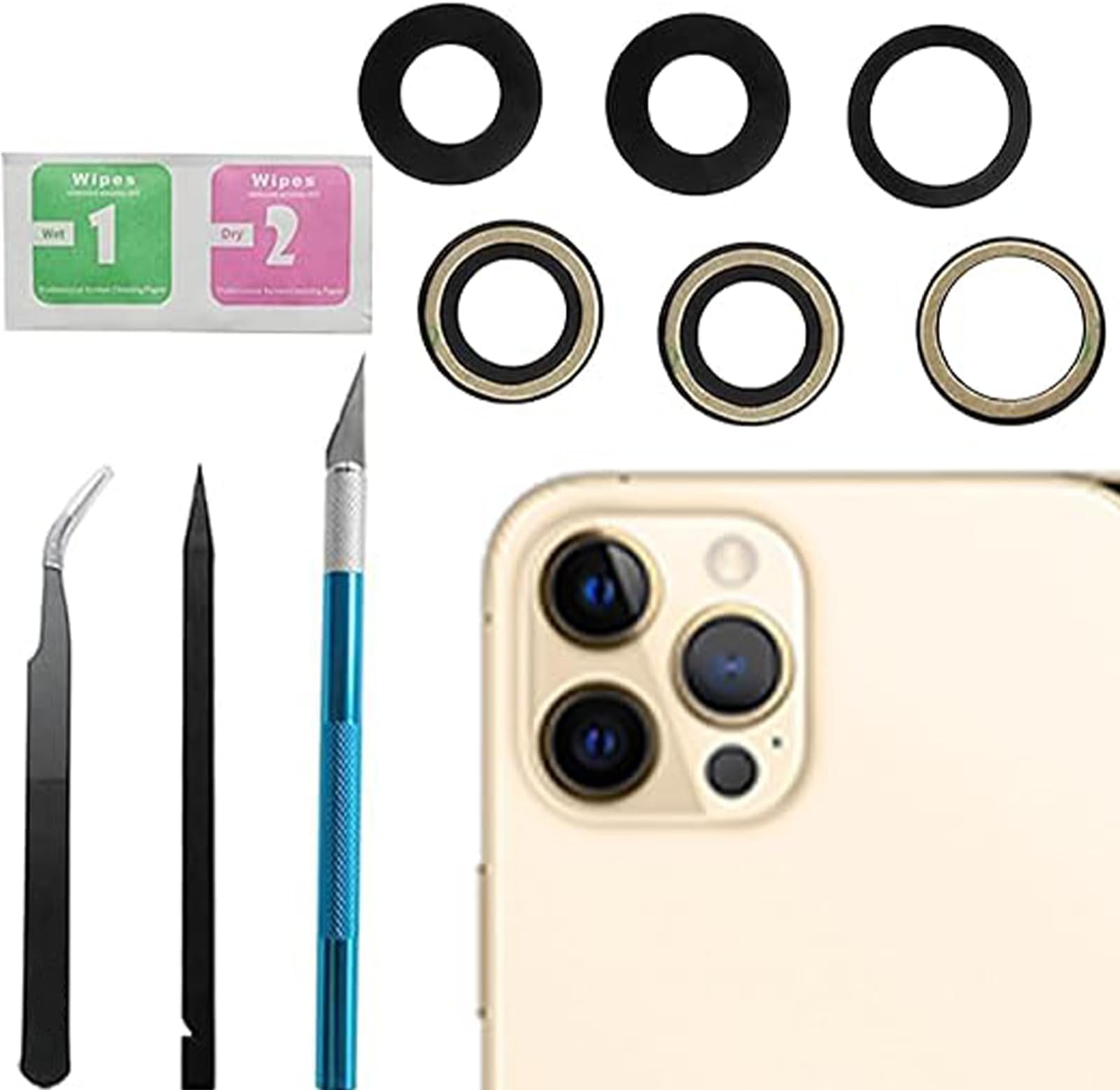 Amazon.com: 12 Pro Back Camera Glass Lens Replacement for iPhone 12 Pro ...