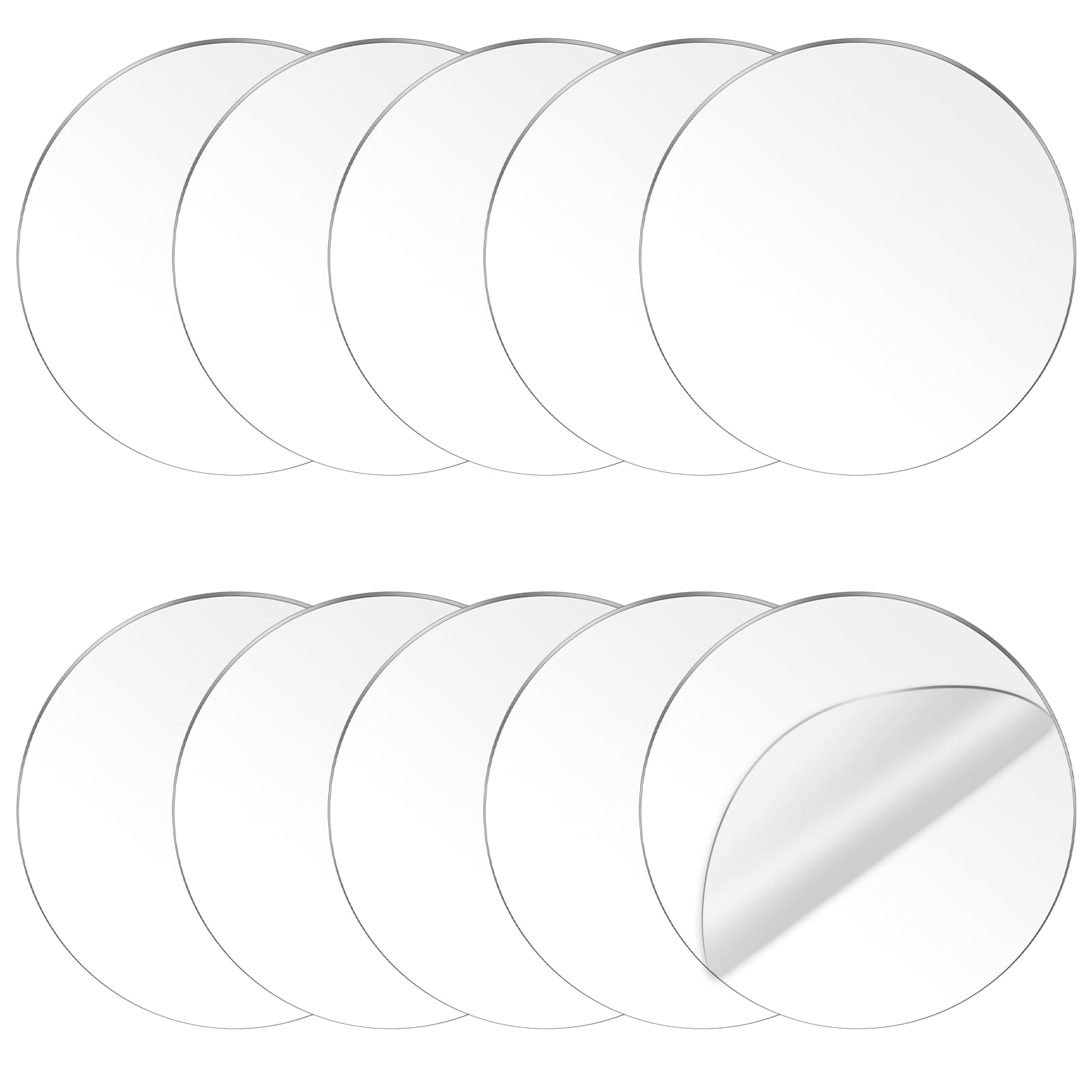 Amazon.com: 10 Pack Clear Acrylic Circle Sheet 6'' Round Clear Acrylic ...