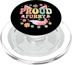 Amazon.com: Proud Furry Groovy Furry Fandom Fursuit Fox PopSockets ...
