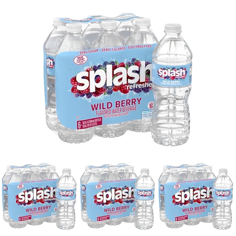 Amazon.com: Splash Refresher Wild Berry Flavor Water Beverage 16.9 Fl ...