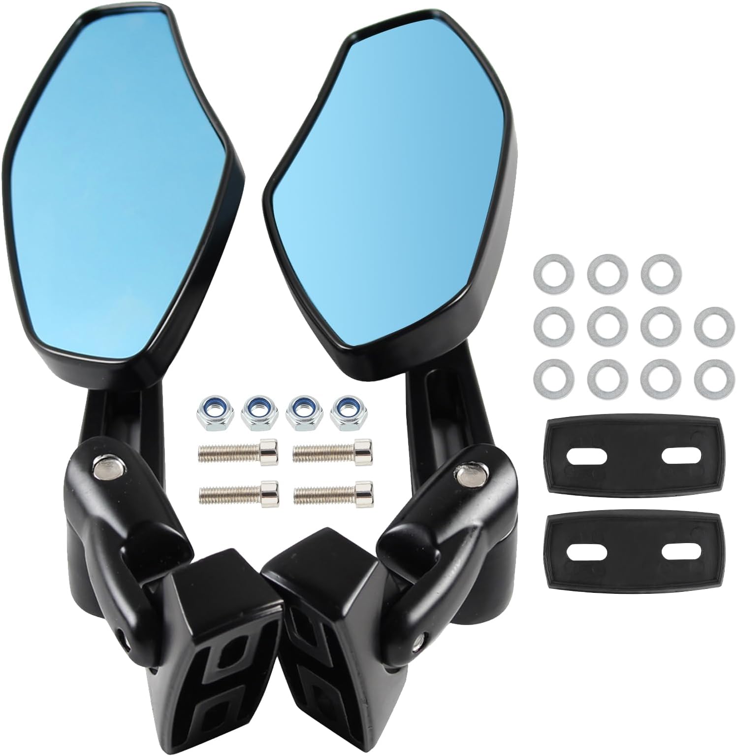 Amazon.com: AUTOKAY Motorcycle Mirrors Racing Rearview Mirrors CNC ...