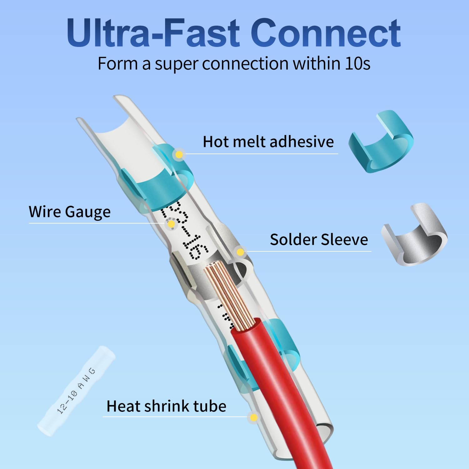 Snapklik.com : 350Pcs Wire Connectors Kit - Solder Seal Wire Connectors ...