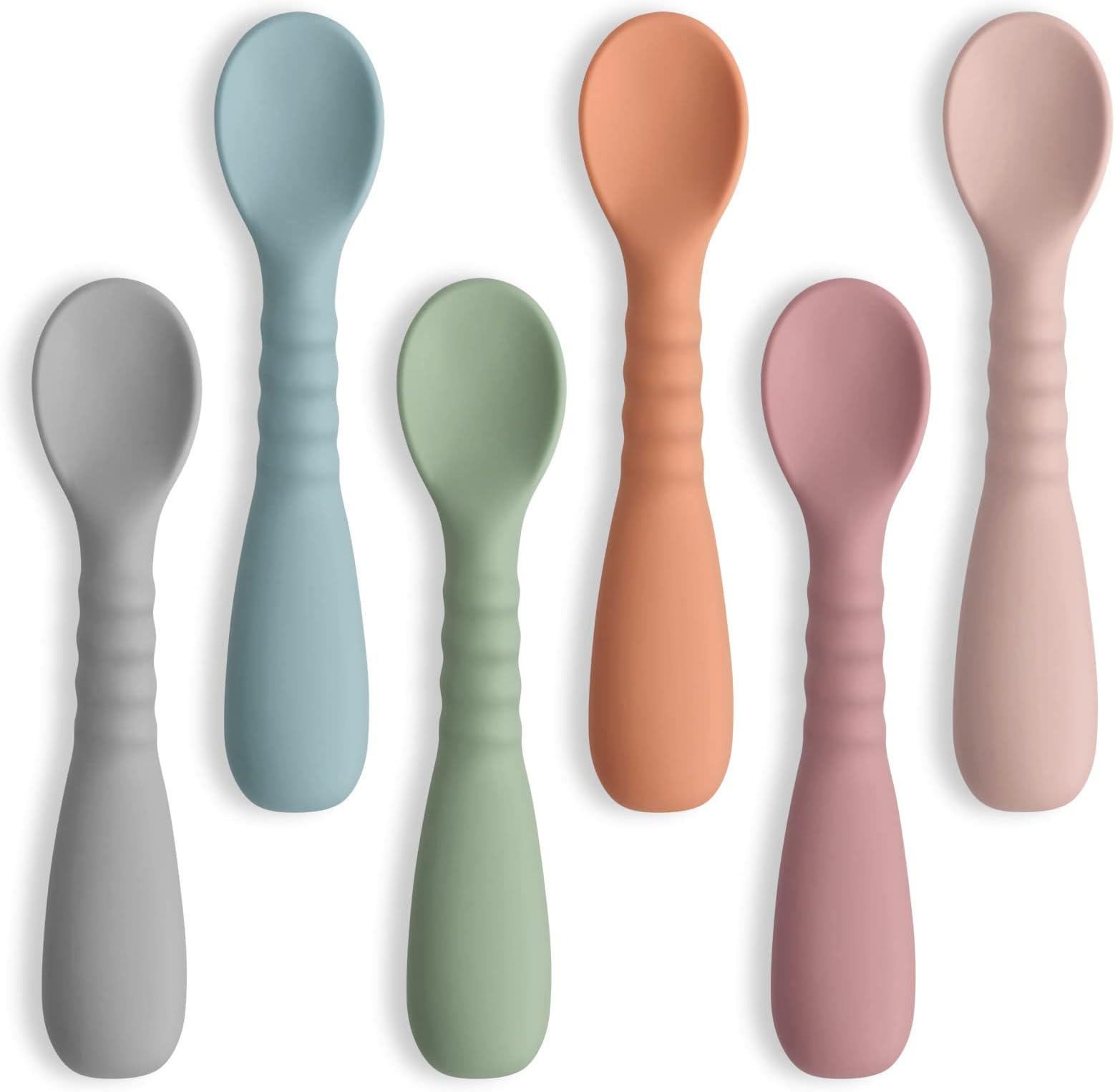 Amazon.com: PandaEar Baby Infant Spoons BPA Free, 4-Pack, Soft Silicone ...