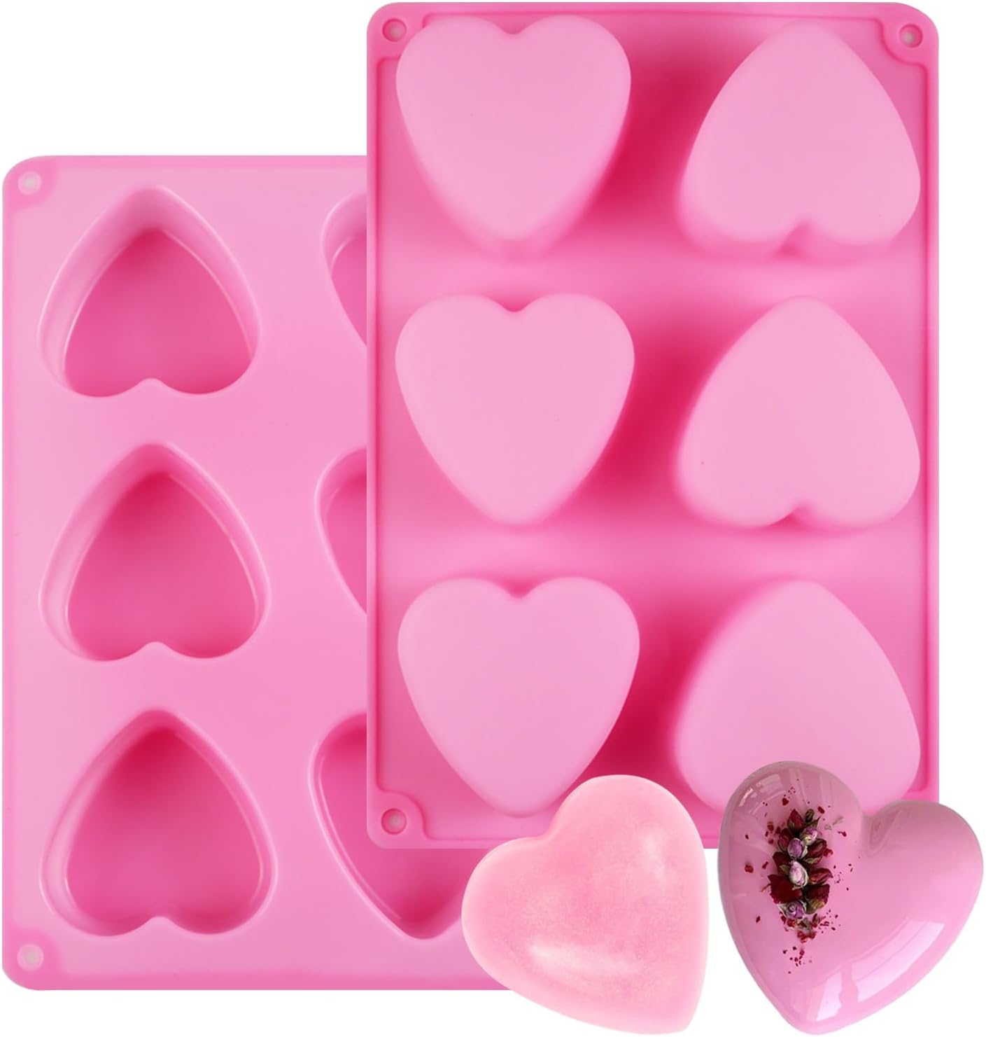 Amazon.com: 3D Human Heart Silicone Molds, 2 Pack Realistic Halloween ...