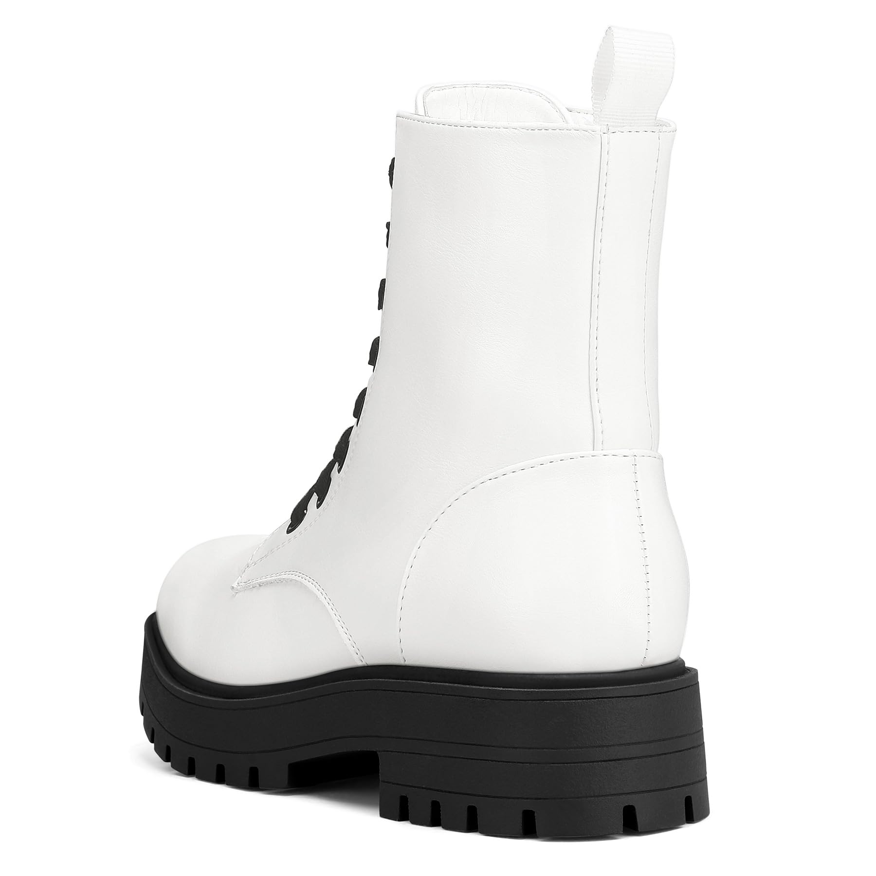 Snapklik.com : Mysoft Womens Combat Boots Platform Chunky Low Heel Lace ...