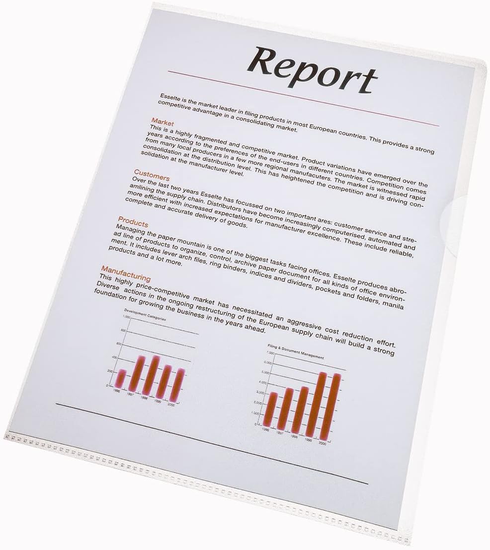 Centra A4 Plastic Pocket Wallets Top and Side Opening - Pack of 100 ...