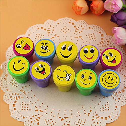 Klassik Pack of 10 Smiley Stamps (10 Pc in 1 Set Total 100 Stamps) for ...