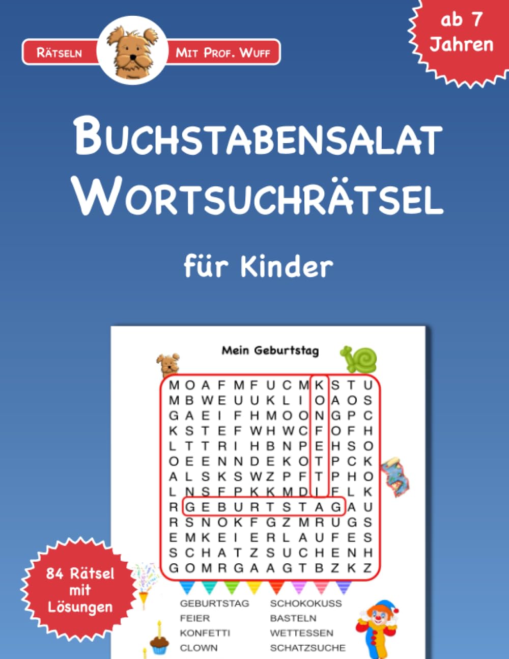 Buchstabensalat - Wortsuchrätsel für Kinder ab 7 Jahren: Rätselbuch mit ...
