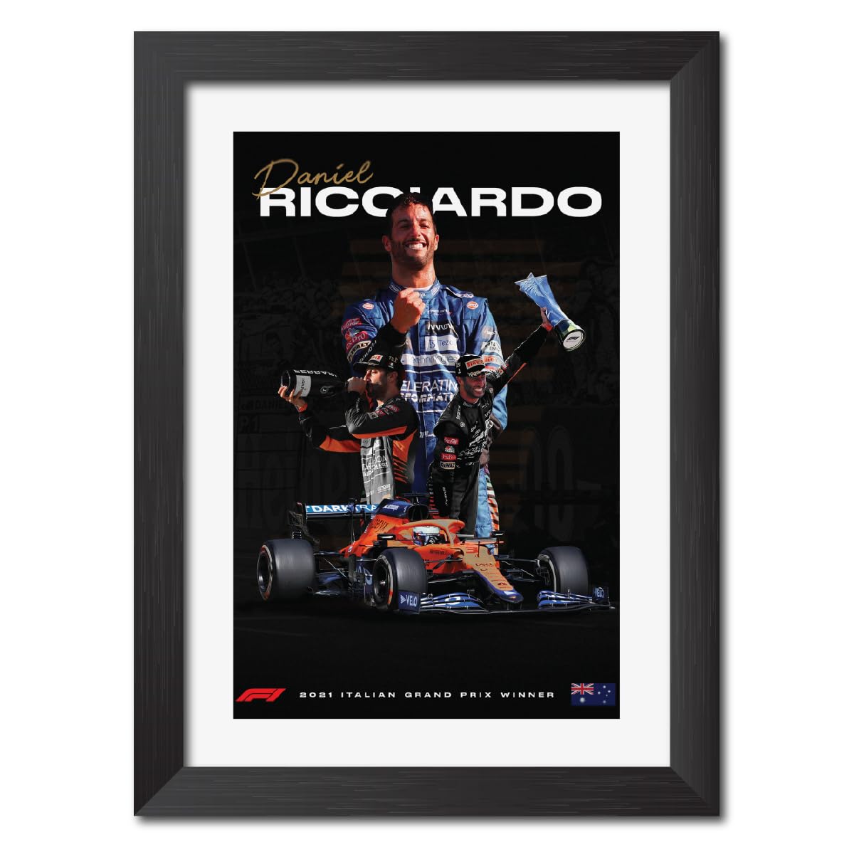 TenorArts Daniel Ricciardo Poster Formula One Racer Painting Laminated ...
