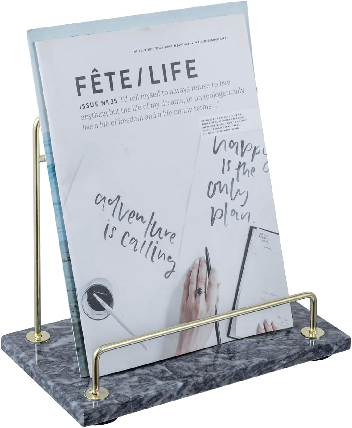 Amazon.com: MyGift Modern Black Marble Cookbook Stand, Kitchen ...