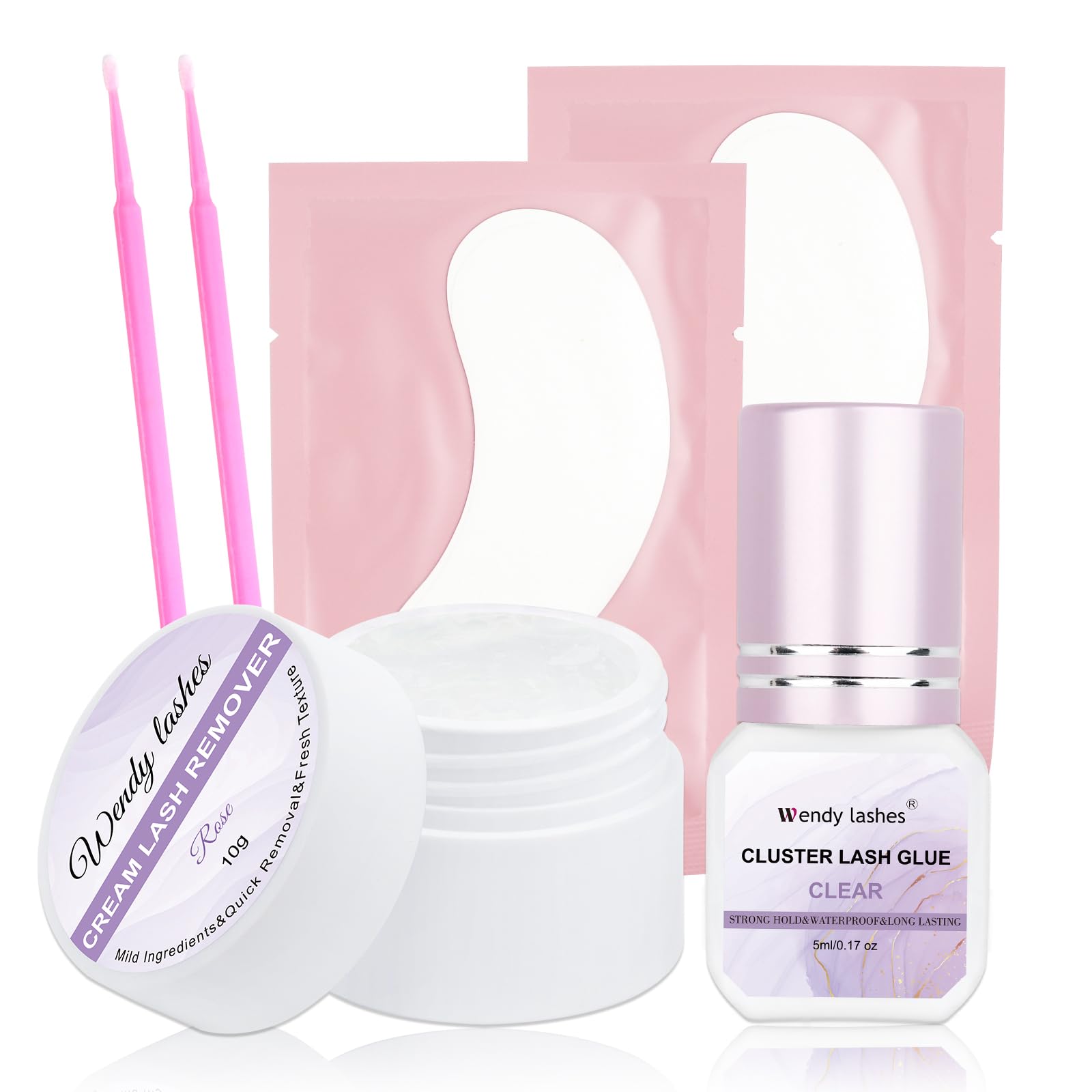 Snapklik.com : Lash Cluster Glue And Lash Remover Kit DIY Lash Extension Strong Clear Lash Glue ...