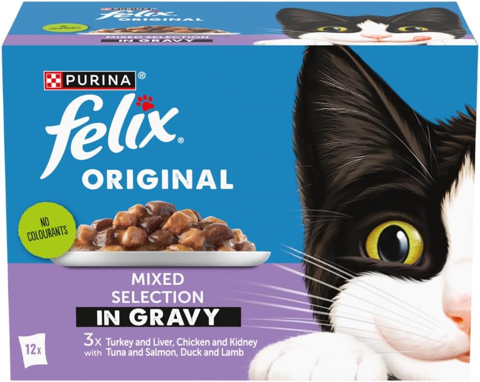 Felix Original Mixed Selection in Gravy Wet Cat Food 12x85g : Amazon.co ...