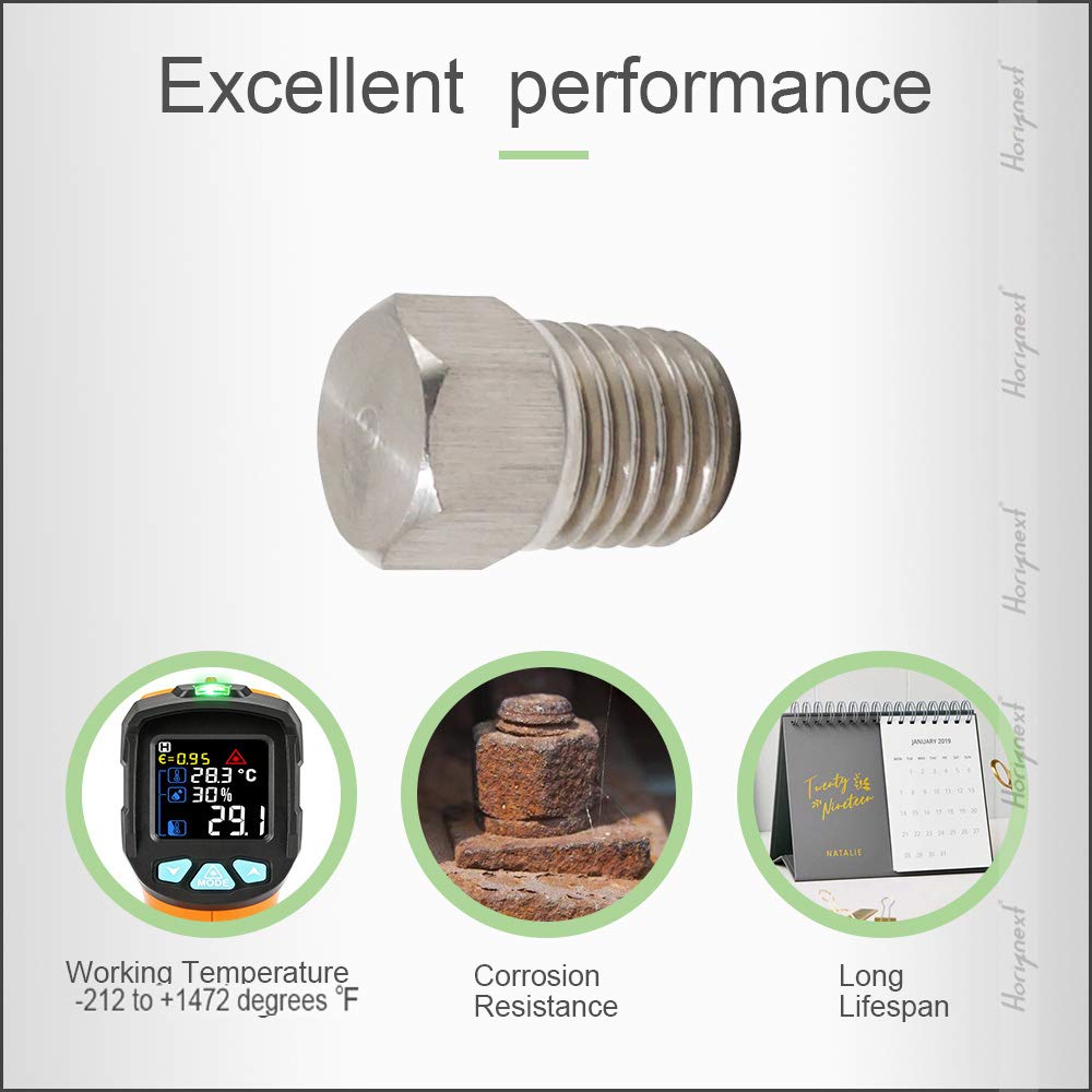 Snapklik.com : Horiznext Npt 1/4 Stainless Steel Male Thread Hex Head ...