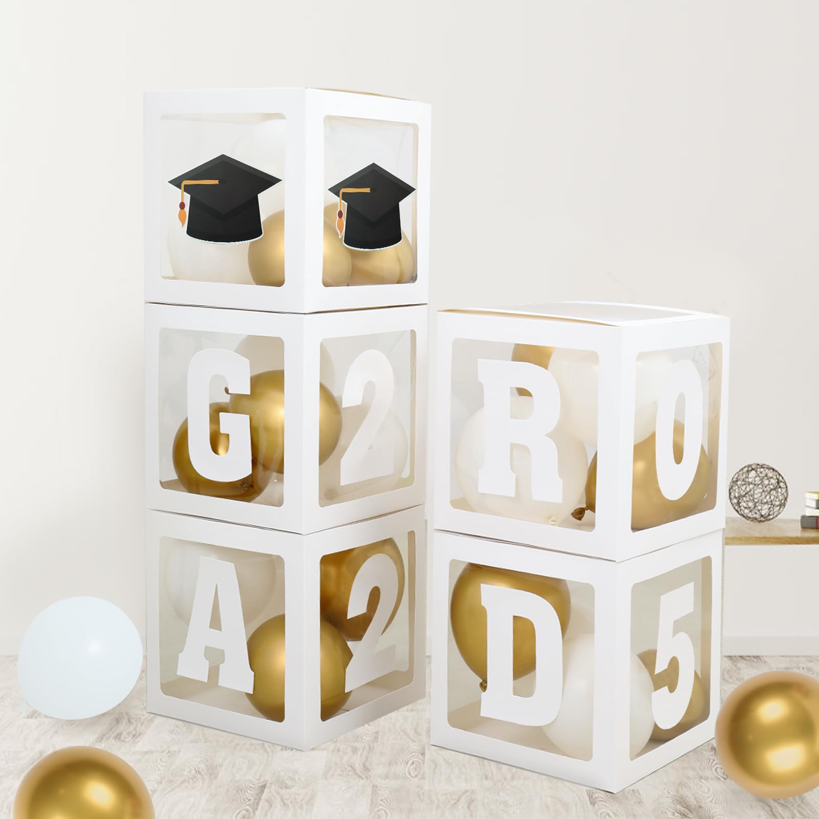 Amazon.com: Graduation Decorations Class of 2025,5pcs White 2025 ...