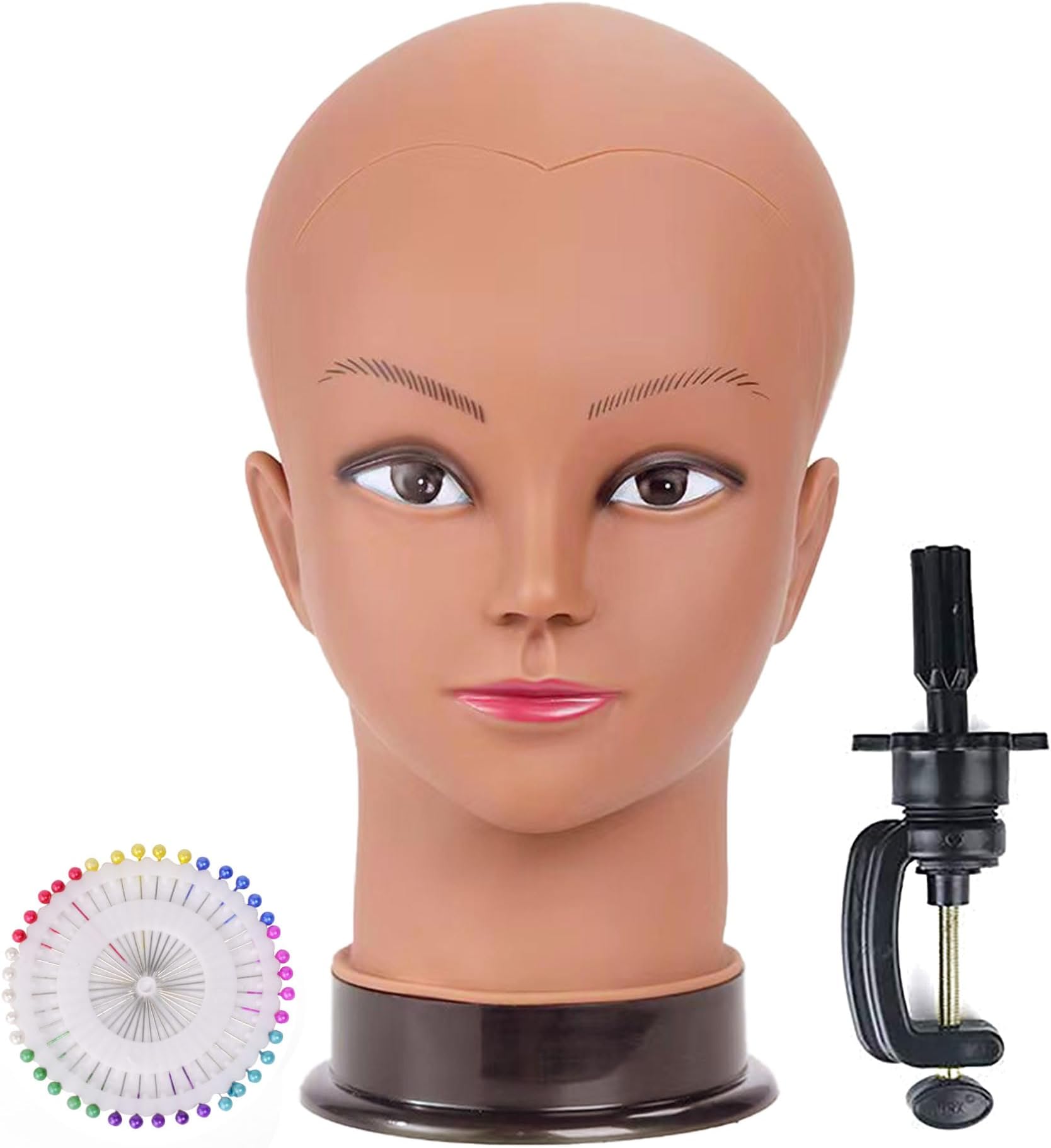 Amazon.com: TKIMHEQ Bald Female Mannequin Head 22 Inches Big Head ...