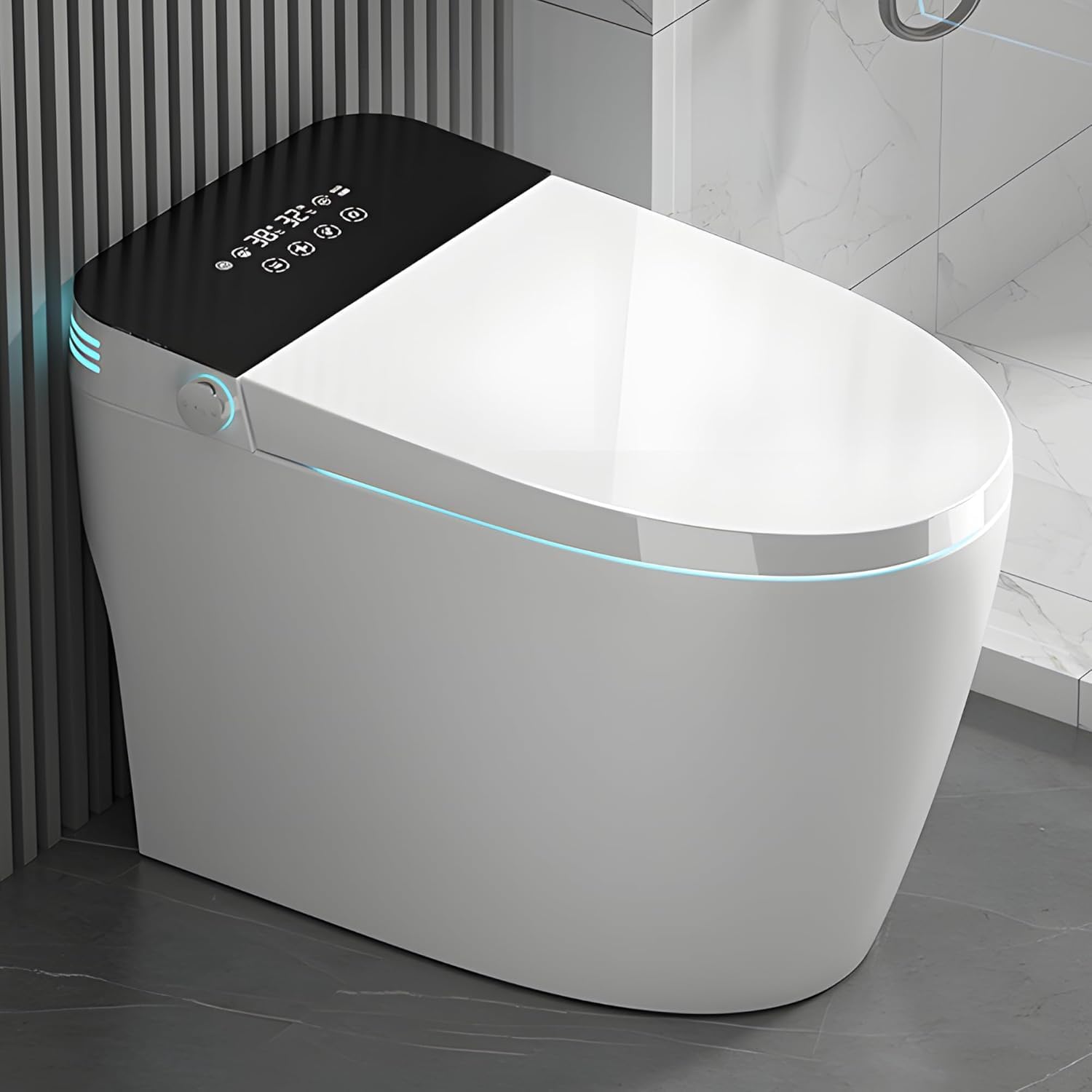 Smart Toilet with Bidet Built In, Foot Sensor Operation, AUTO Open ...