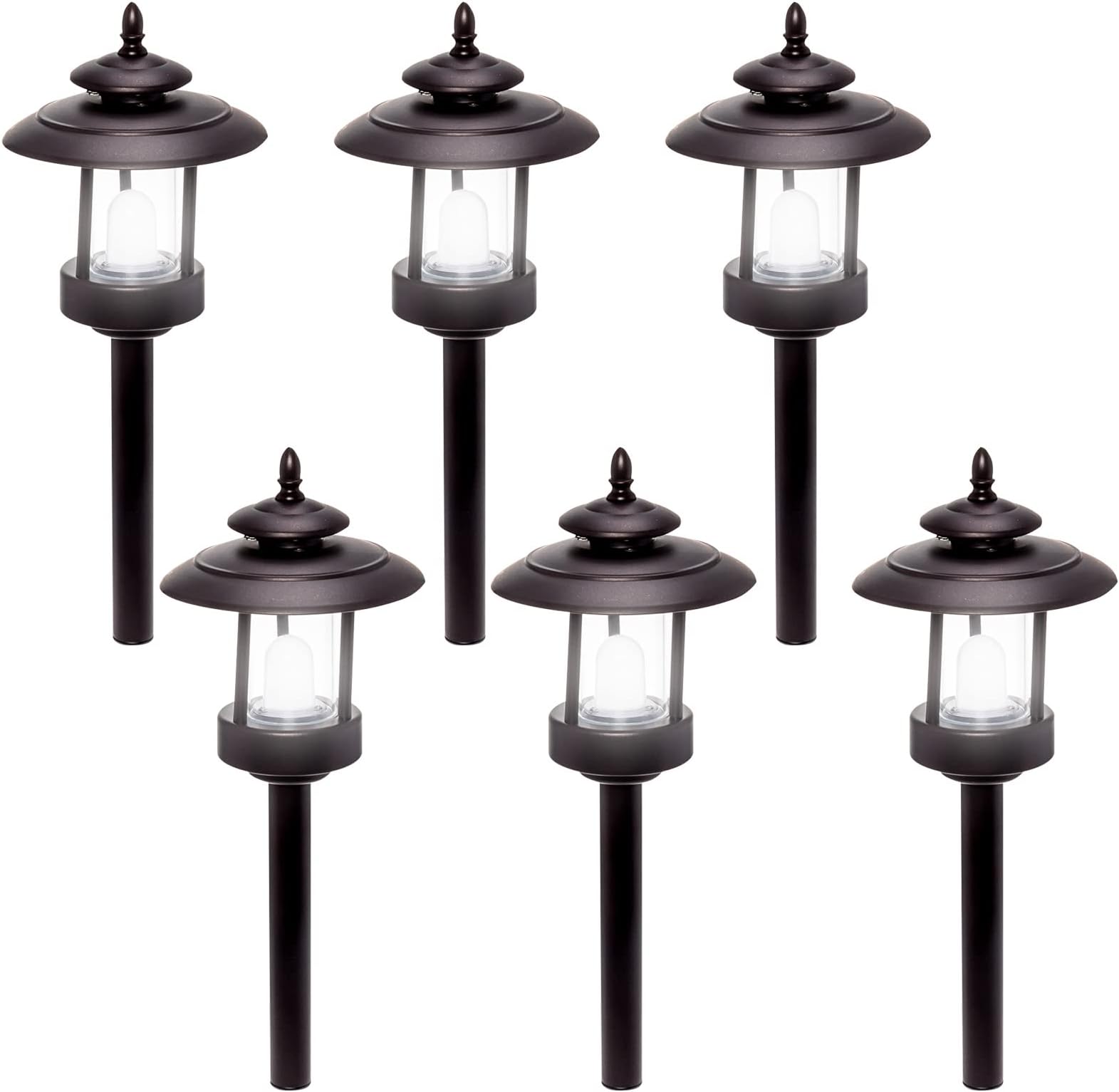 Hampton Bay Low-Voltage Black Outdoor Integrated LED Landscape Path ...