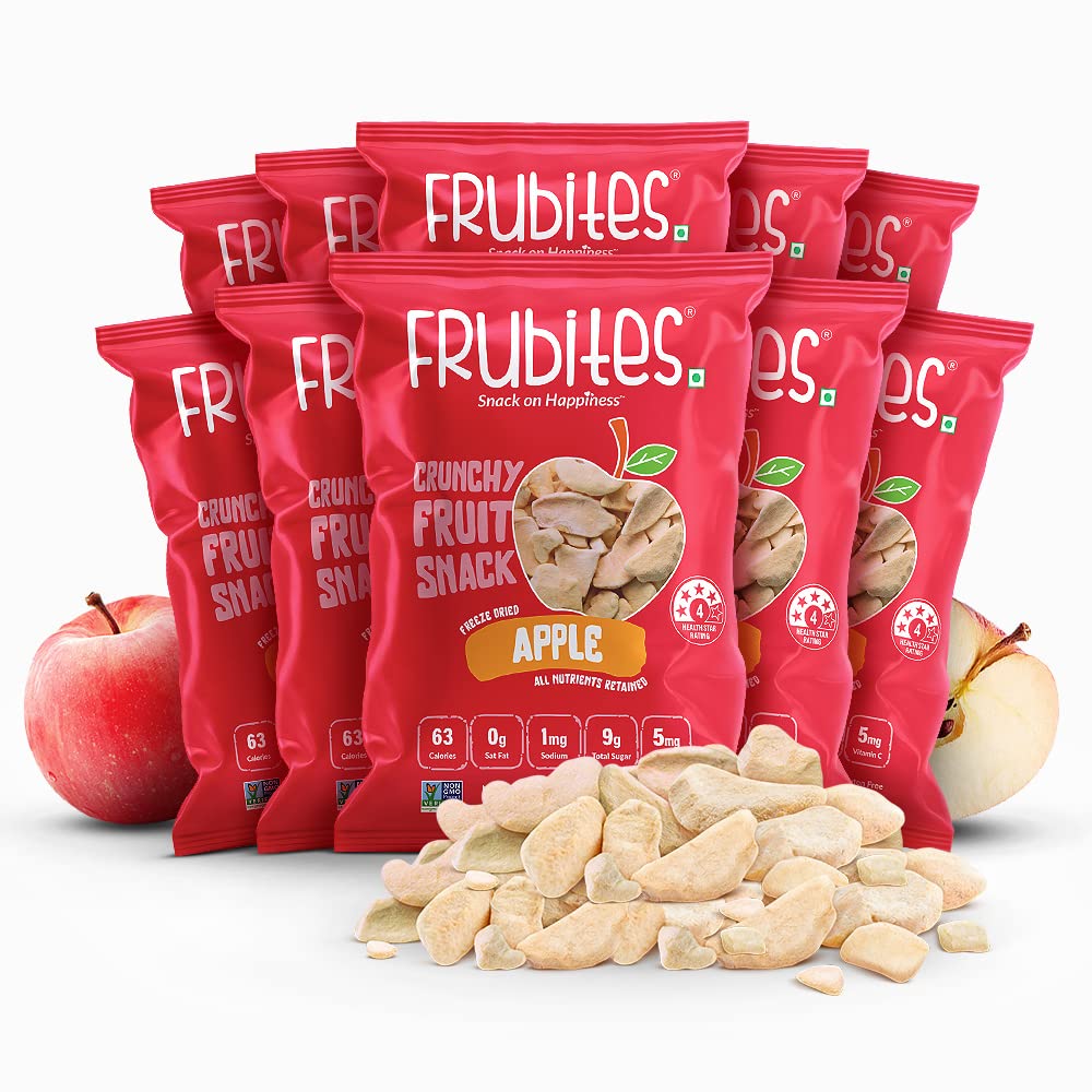 Frubites Freeze Dried Apple, Crunchy Fruit Snacks, No Sugar |No ...