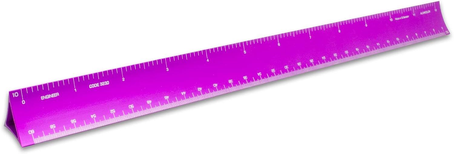Amazon.com: Alumicolor 12-inch Aluminum Engineer Hollow Scale for ...