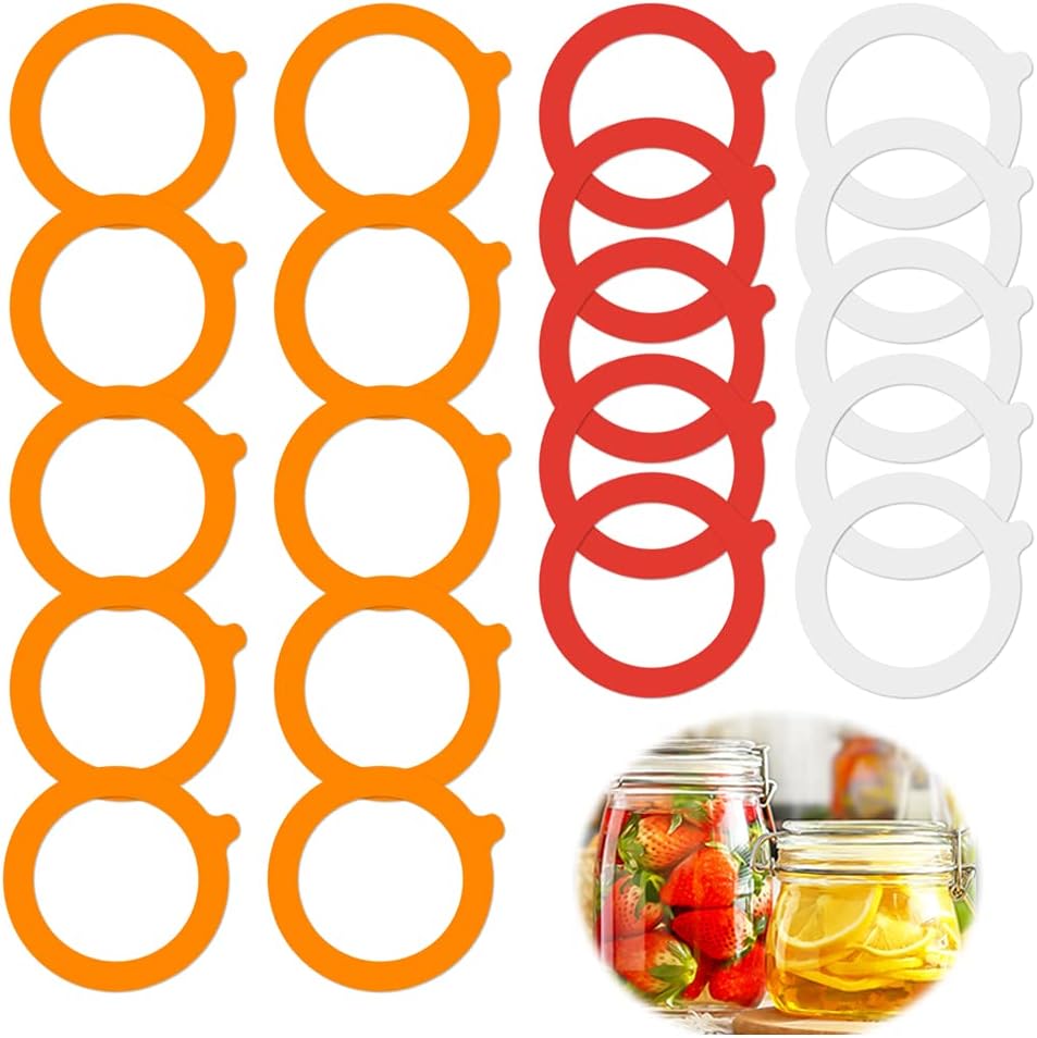 Amazon.com: Silicone Jar Gaskets Replacement Reusable Silicone Seals ...