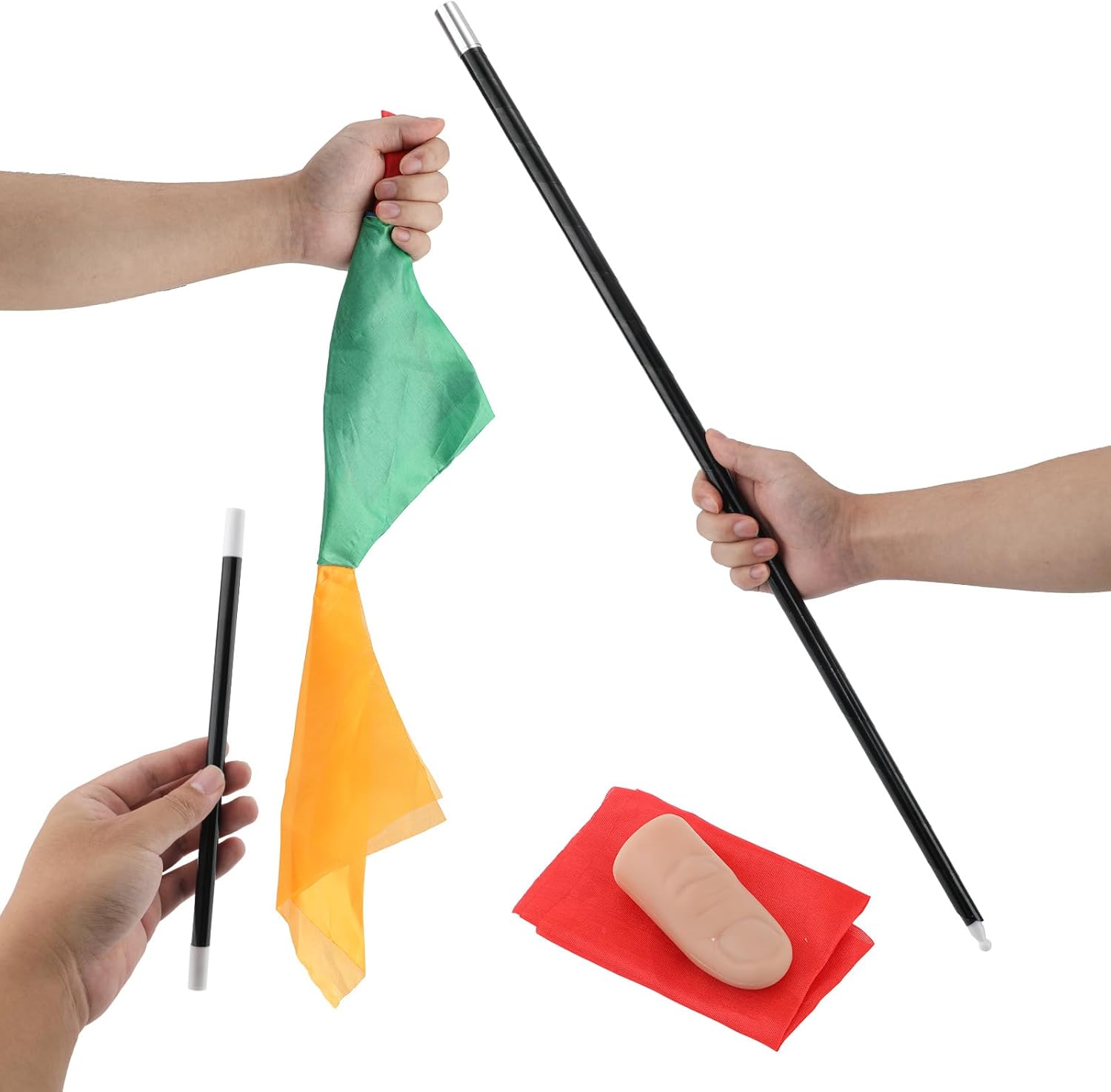 Amazon.com: NQEUEPN 4pcs Magic Trick Kit, Color Changing Silk Scarves ...