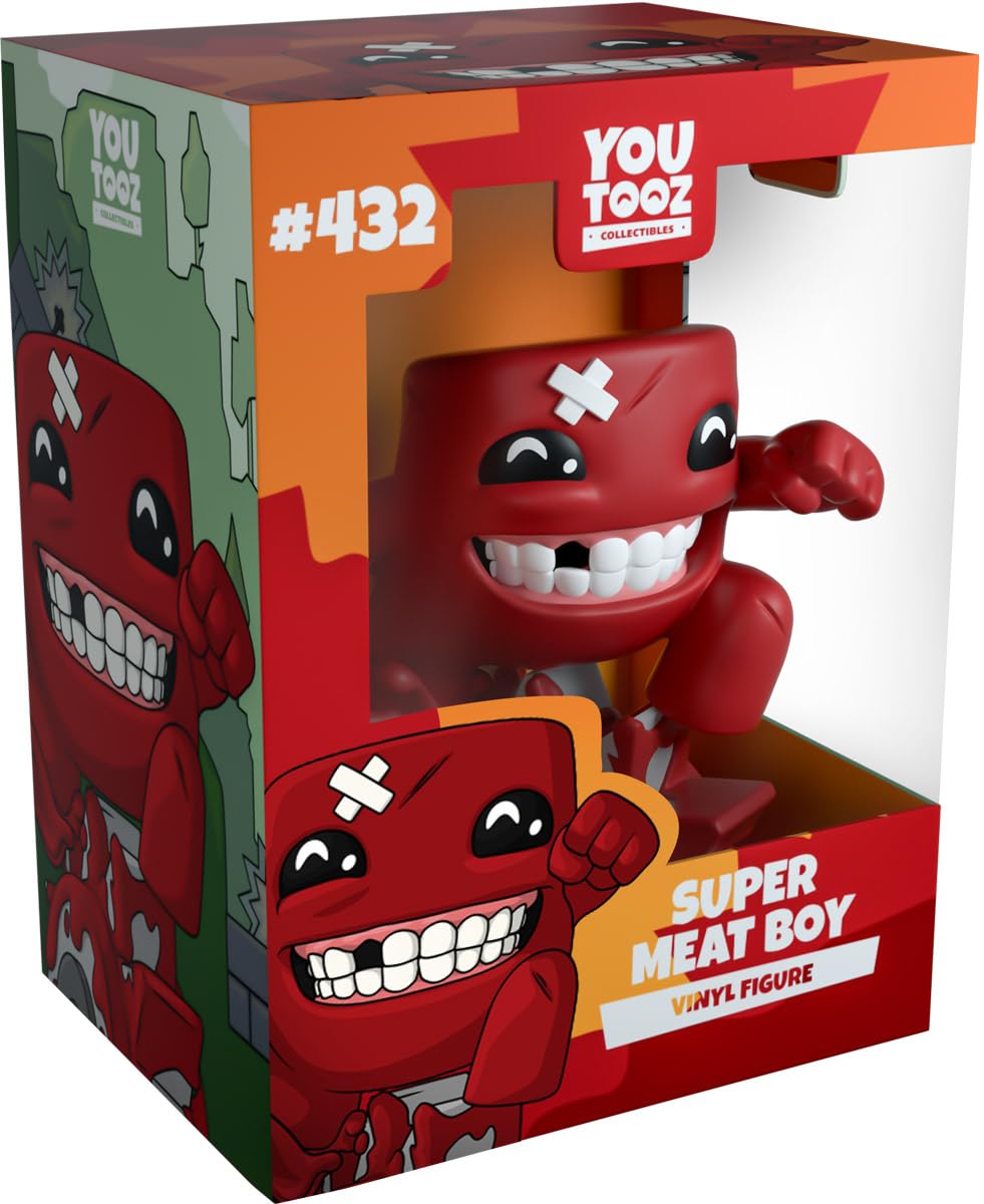 Amazon.com: Youtooz Meat Boy Super Meat Boy 4", Super Meat Boy Vinyl Figure, Collectible Super ...
