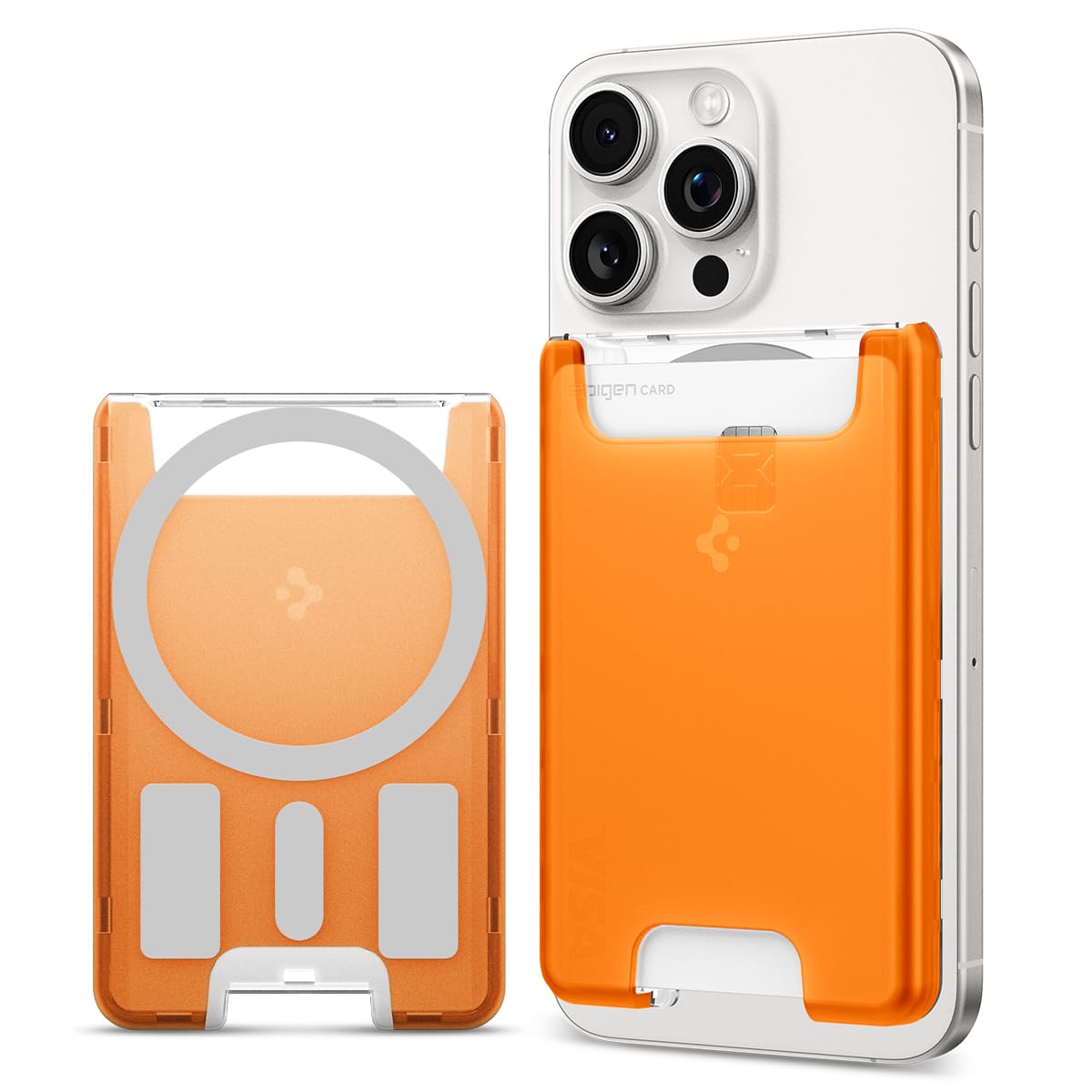 Amazon.com: Spigen Ultra Hybrid (MagFit) Magnetic Wallet Transparent Card Holder Designed for ...