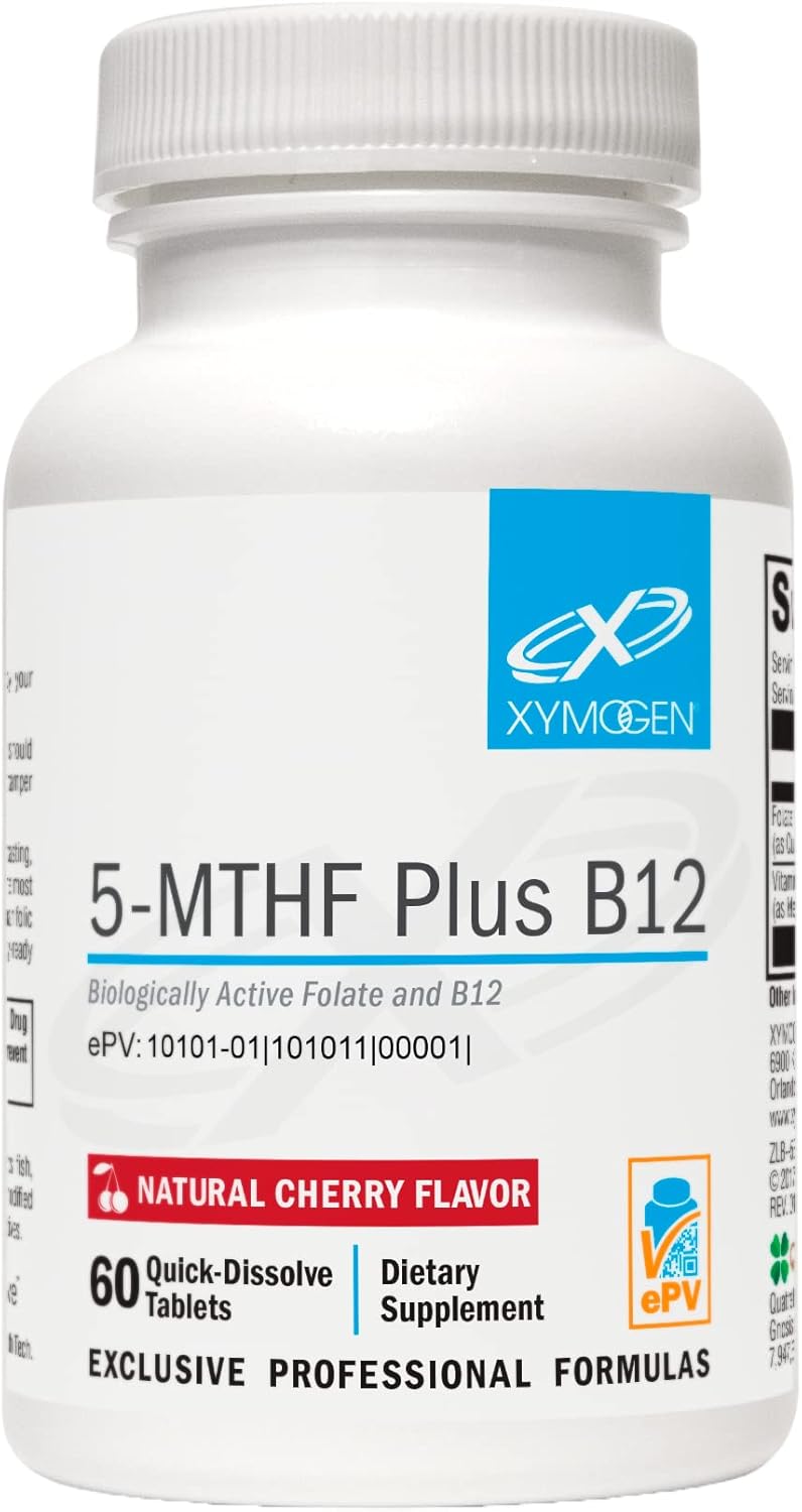 Amazon.com: XYMOGEN 5-MTHF Plus B12 - Biologically Active Folate ...