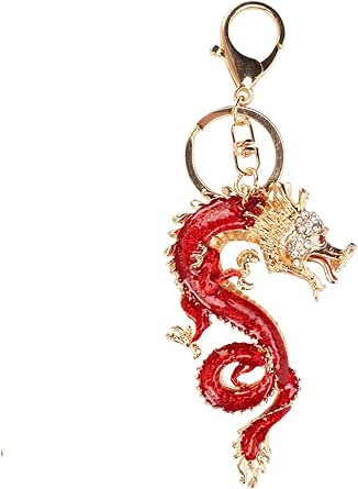 Chinese Dragon Keychain, Good Luck Key Ring, Exquisite Bag Dragon ...