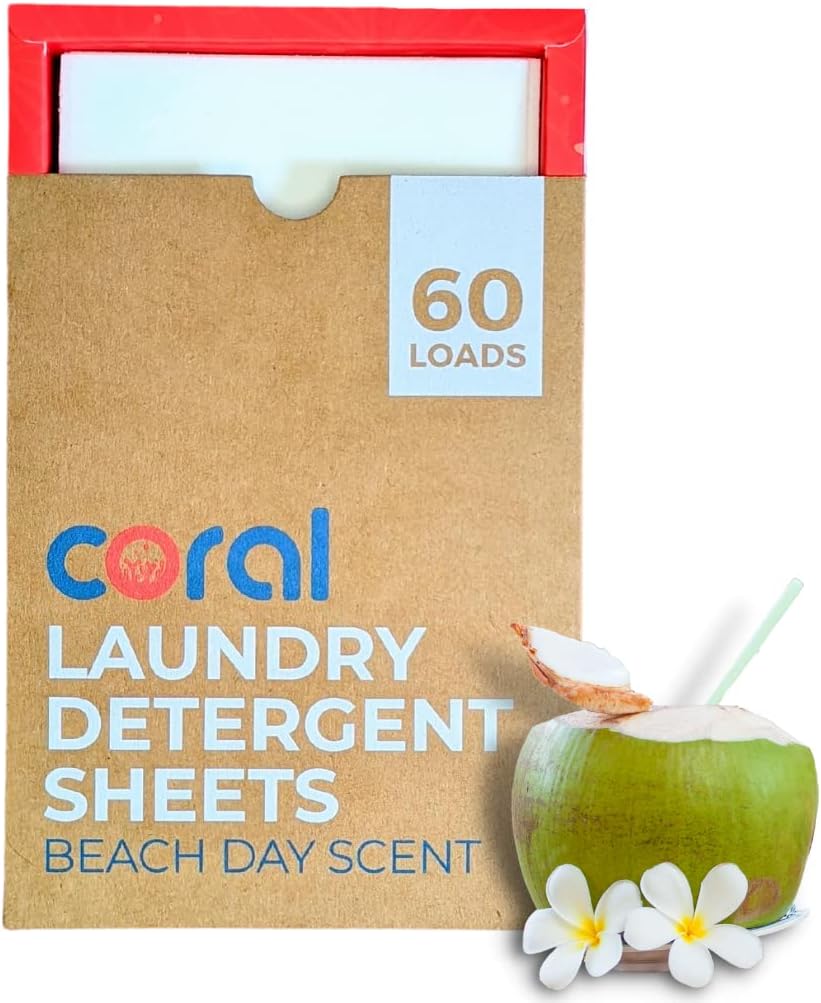 Amazon.com: Eco-Friendly Laundry Detergent Sheets (60 Loads) Beach Day ...